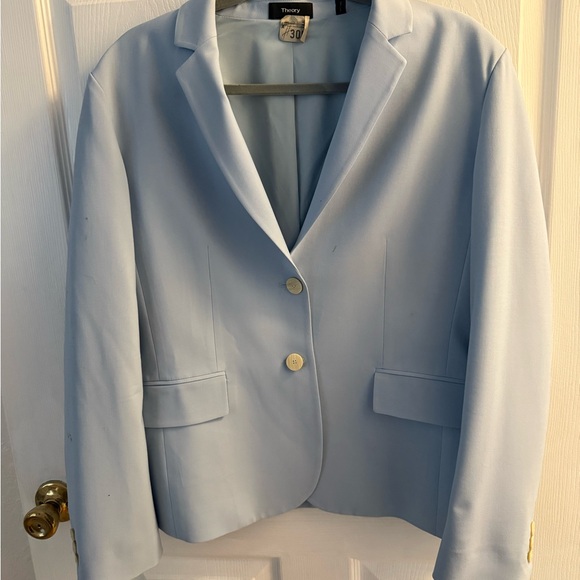 Theory | Pants & Jumpsuits | Theory Womens Sky Blue Suit Jacket | Poshmark